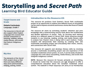 Storytelling Resources for Secret Path Week - Learning Bird